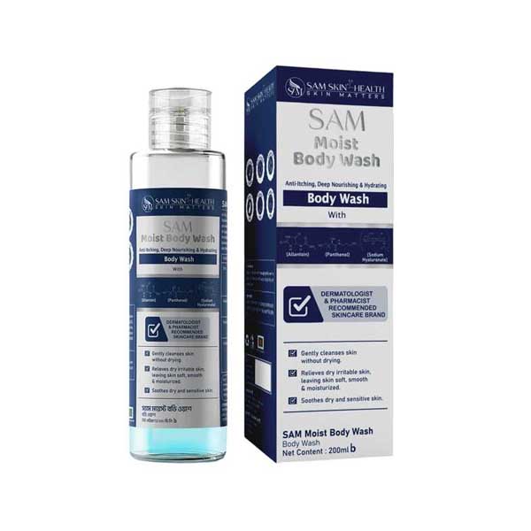 SAM Moist Body Wash Anti Itching Deep Nourishing 200ml | Wealzin